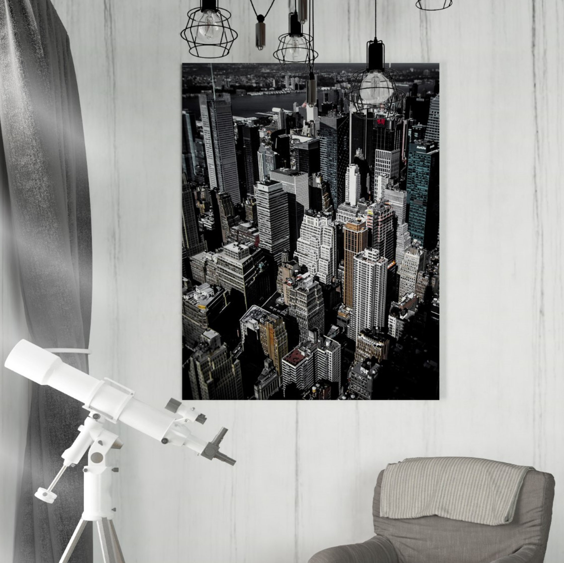 Ebern Designs 'Boxes of Manhattan' Graphic Art Print on Canvas | Wayfair