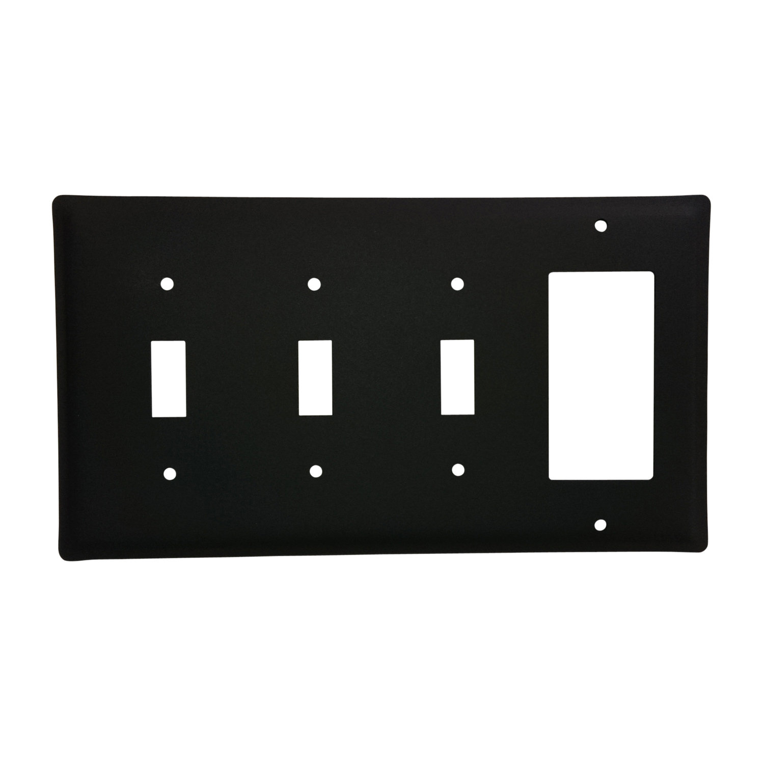 Village Wrought Iron Plain 4-Gang Toggle Light Switch / Rocker ...