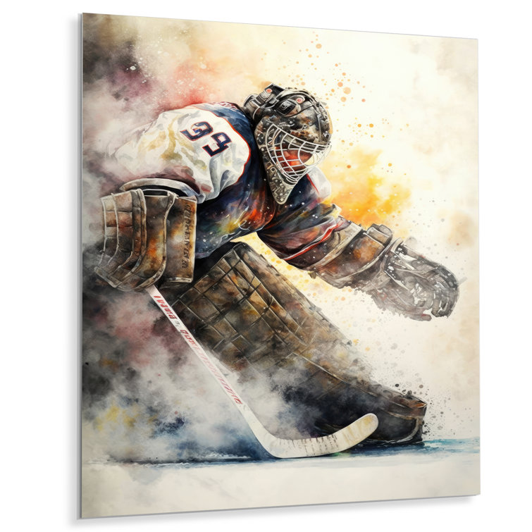 Latitude Run® Hockey Goalie During Game VII - Modern Metal Wall Décor ...