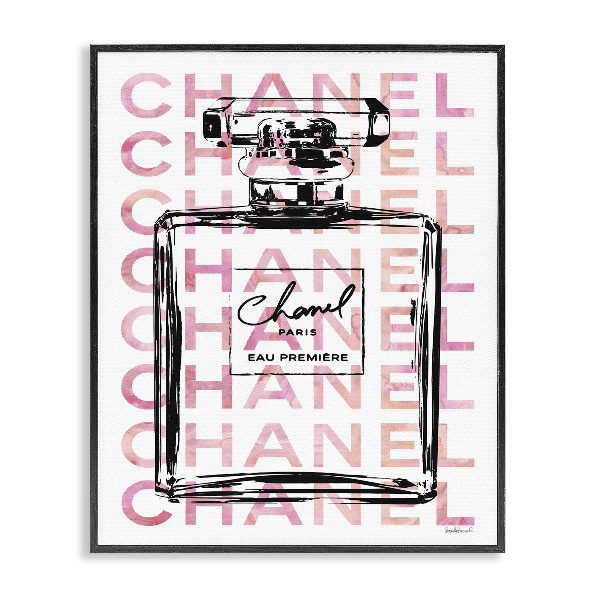 House of Hampton® 'Perfume Bottle with Words' Graphic Art Print ...