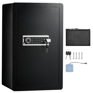VEVOR Single Door 4 cu.ft Safe Box with Key Lock & Password LED Light ...
