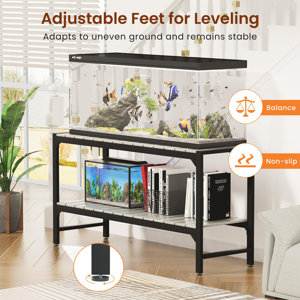 Archie & Oscar™ 55-90 Gallon Fish Tank Stand, Metal Aquarium Stand With ...