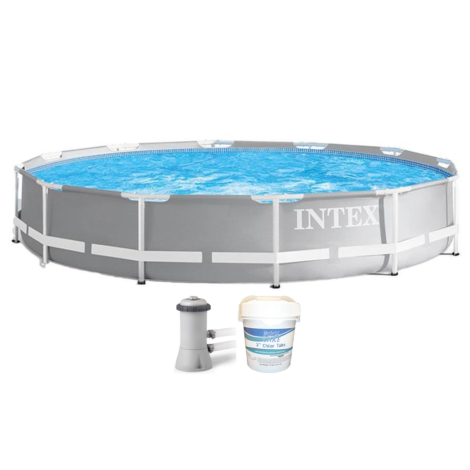 Intex 2.5' x 12' Aluminum Frame Set Pool | Wayfair