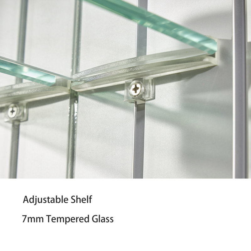 Latitude Run® Chrishaud Recessed Frameless 3 Door Medicine Cabinet with ...