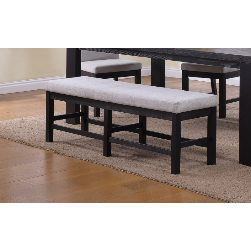 Hokku Designs Modern Standard Height Bench With Upholstered Seat | Wayfair