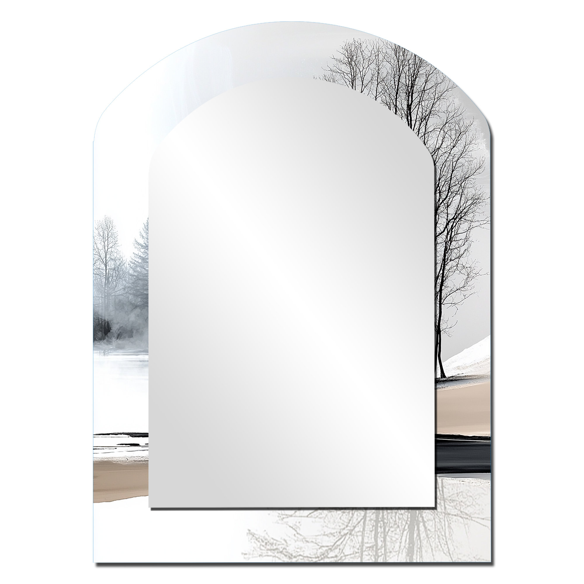 East Urban Home Grey Winter Landscape By The Lake III - Winter ...