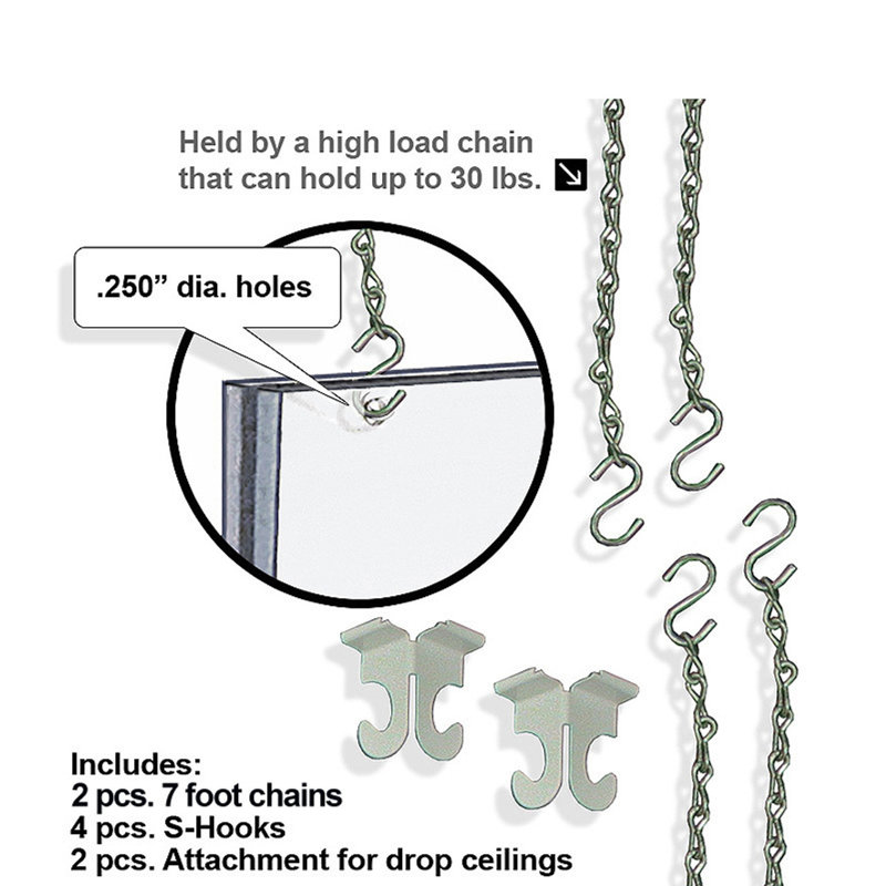 Azar Displays Clear Acrylic Hanging Ceiling Poster Frame 11" Wide X 17 ...