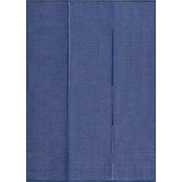 Ebern Designs Kristofer Contemporary Solid Navy Polypropylene Rectangle ...