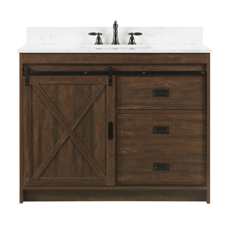 Sand & Stable Jillian 42'' Free-standing Single Bathroom Vanity with ...