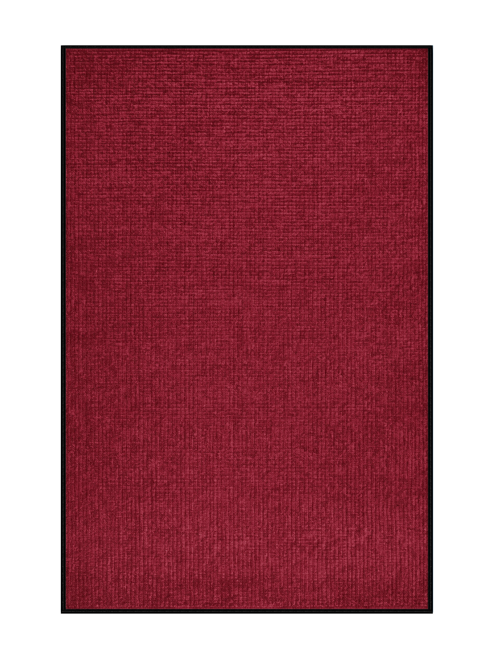 Hokku Designs Machine Washable Solid Red Area Rug | Wayfair