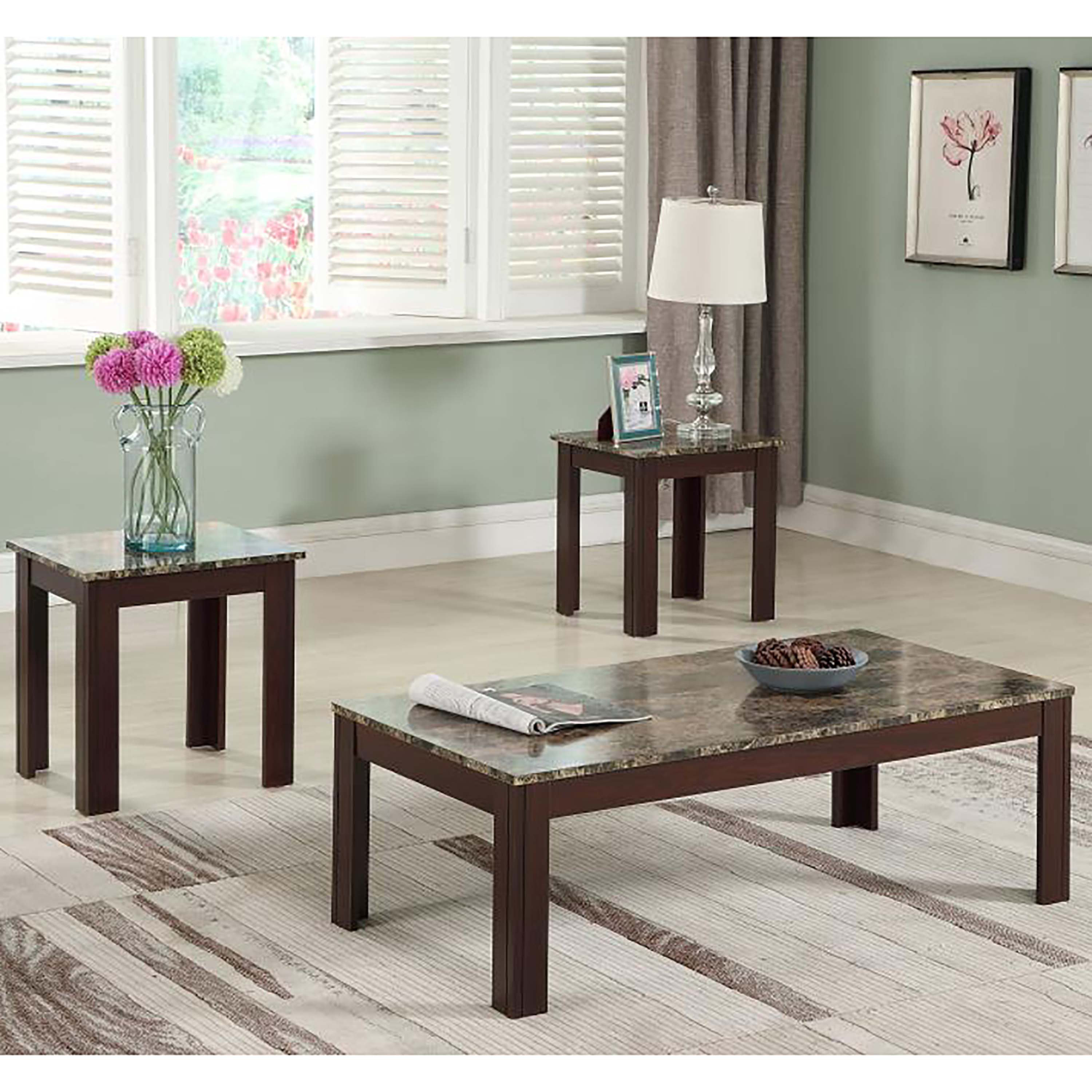 Red Barrel Studio® Brown 3-piece Occasional Set | Wayfair