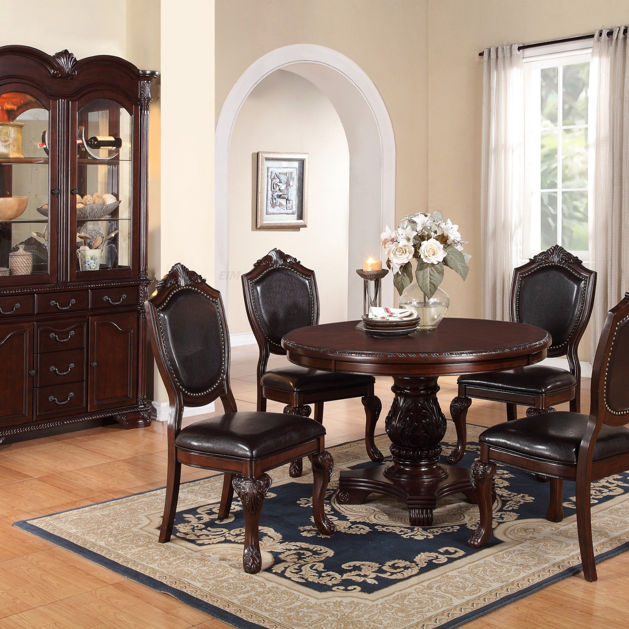 Bloomsbury Market Classic Formal Dining Room Table And 4X Side Chairs ...