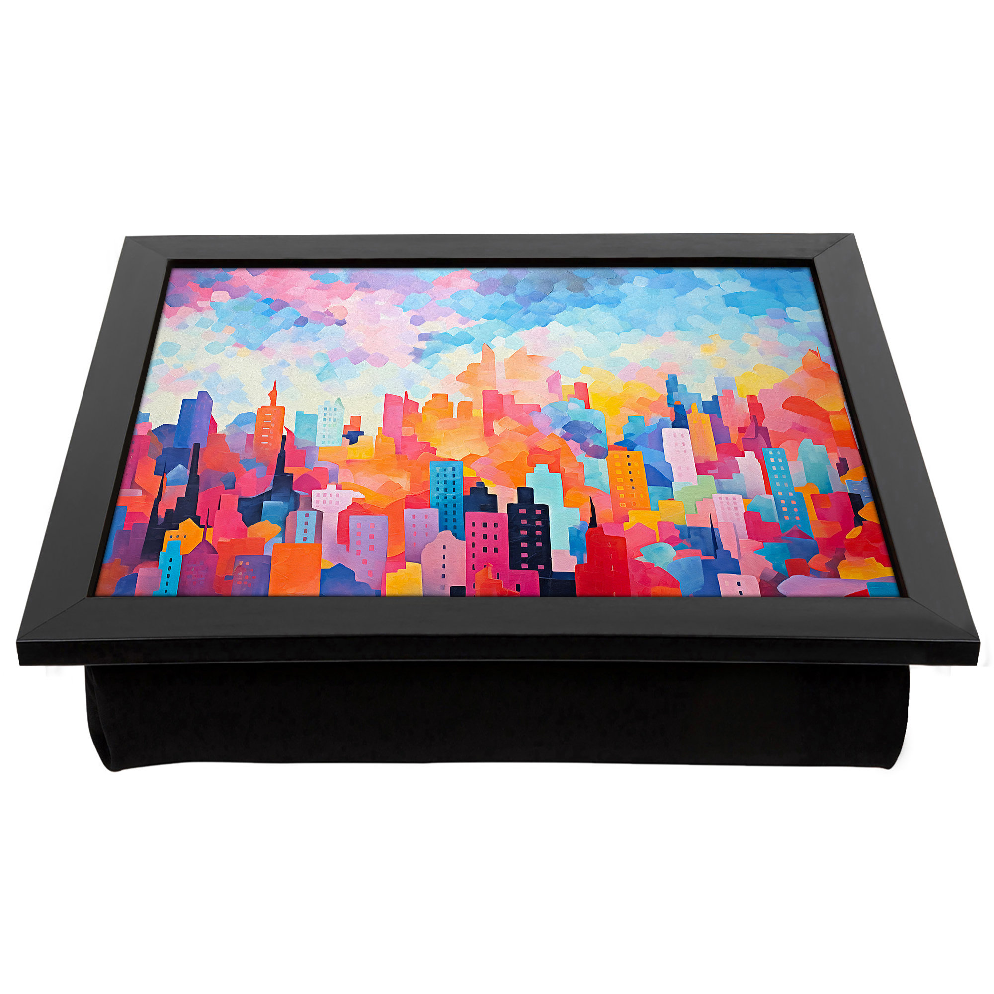 17 Stories Skyline Orphism Lap Tray with Cushion | Wayfair.co.uk