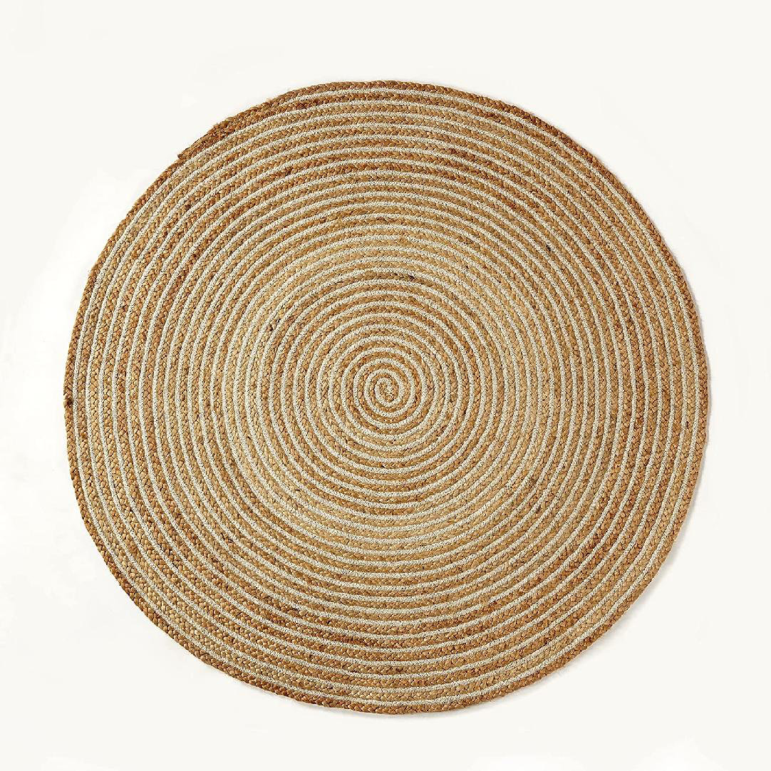 Bay Isle Home™ Natural Round Handwoven Jute Rug - Soft Jute Rug Indoor ...