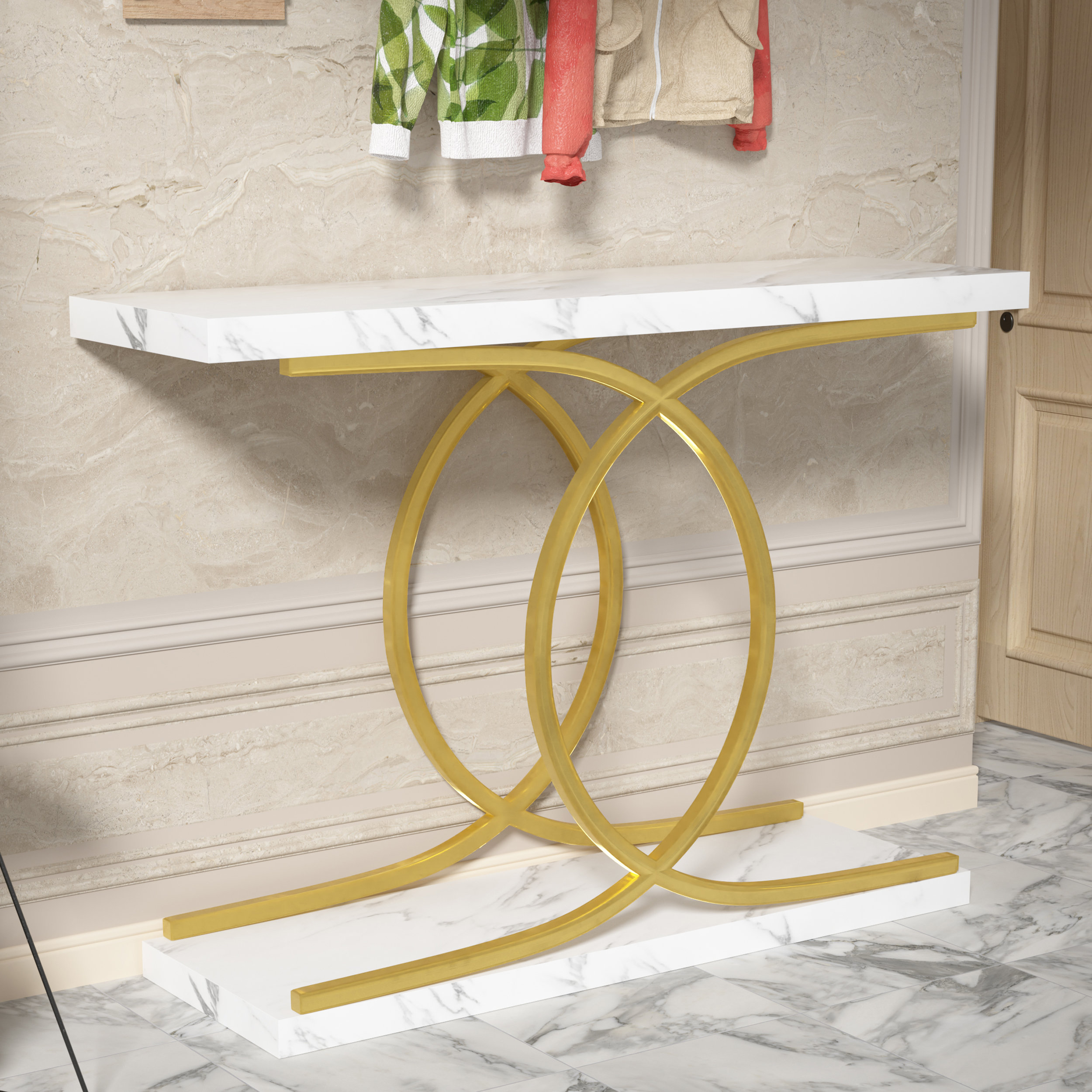Mercer41 Console Table With Gold Base & Reviews - Wayfair Canada