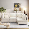 MYINDA Upholstered Corduroy Sectional & Reviews | Wayfair