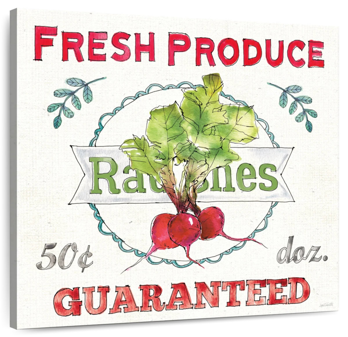 Trinx Kema Veggie Market II Wall Sign | Wayfair