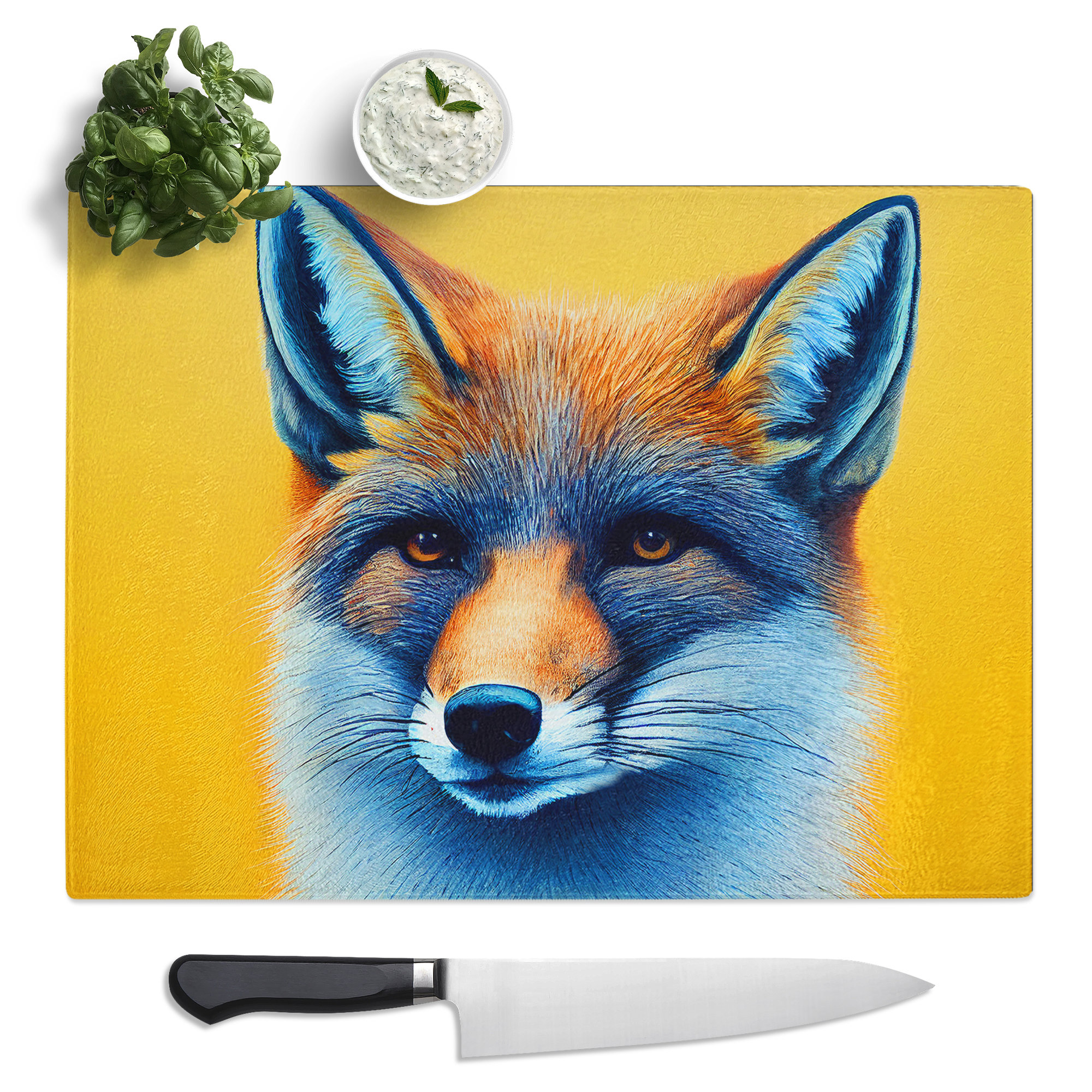 George Oliver Classic Fox Glass Chopping Board | Wayfair.co.uk
