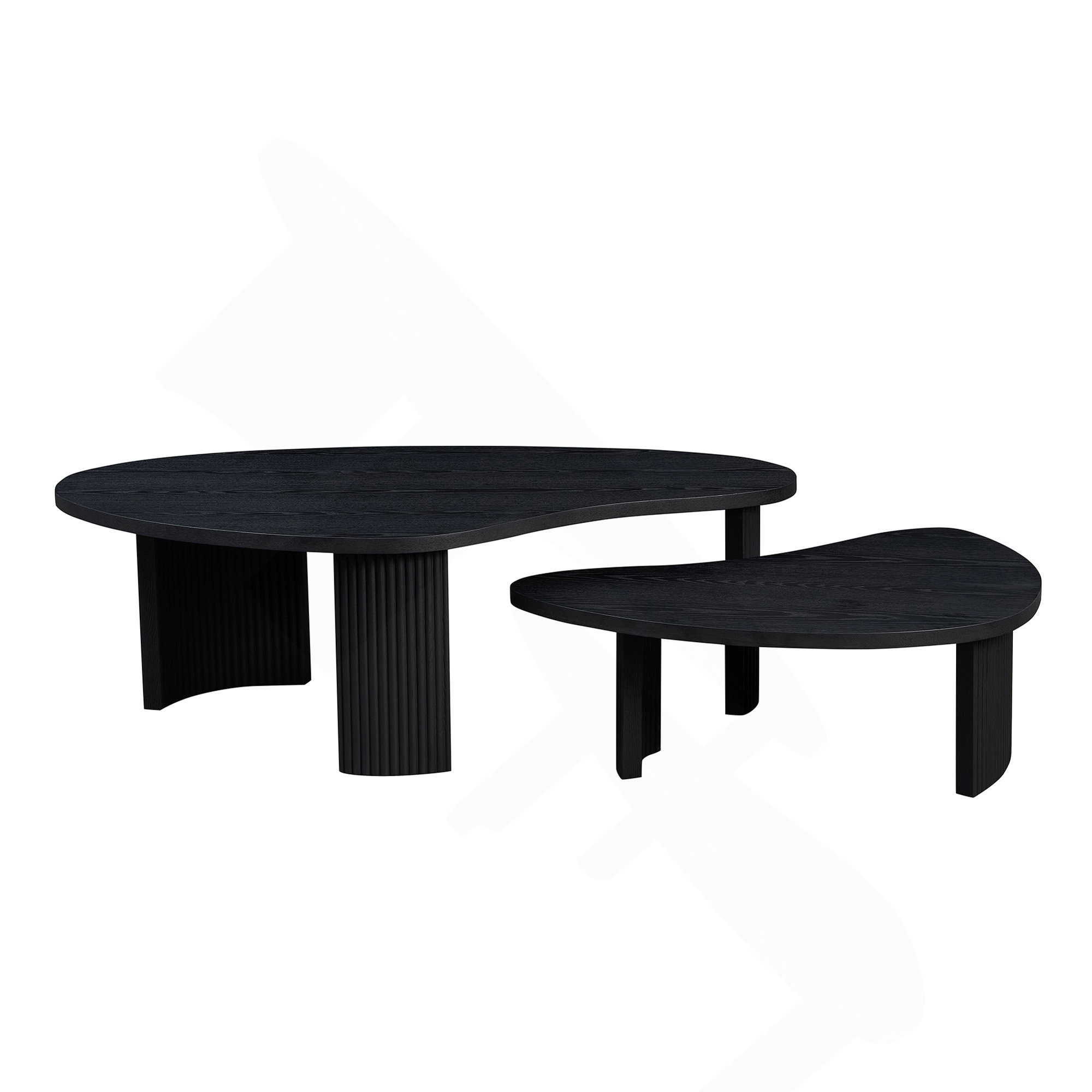 Brayden Studio® 2-Piece Modern Irregular Shape Coffee Table Set For ...
