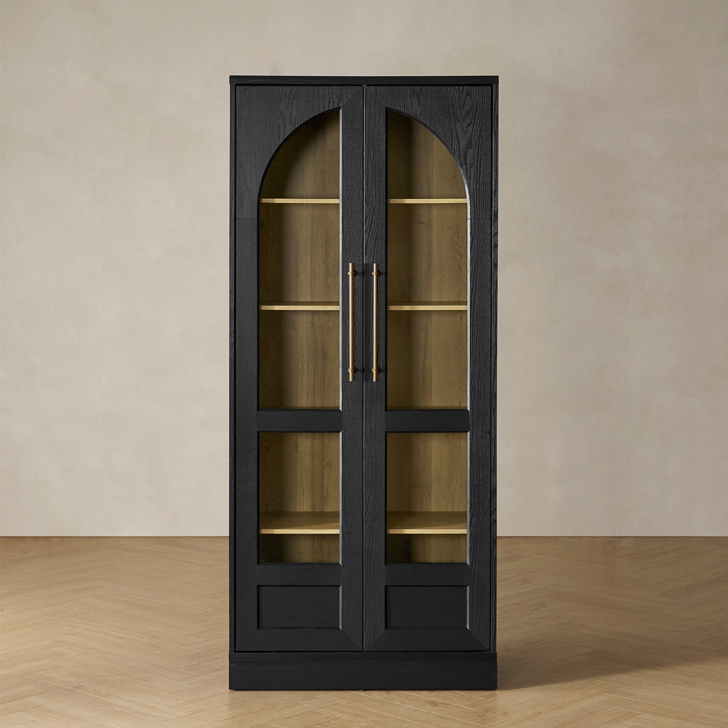 Latitude Run® Mahfuza Arched Tall Display Cabinet | Wayfair