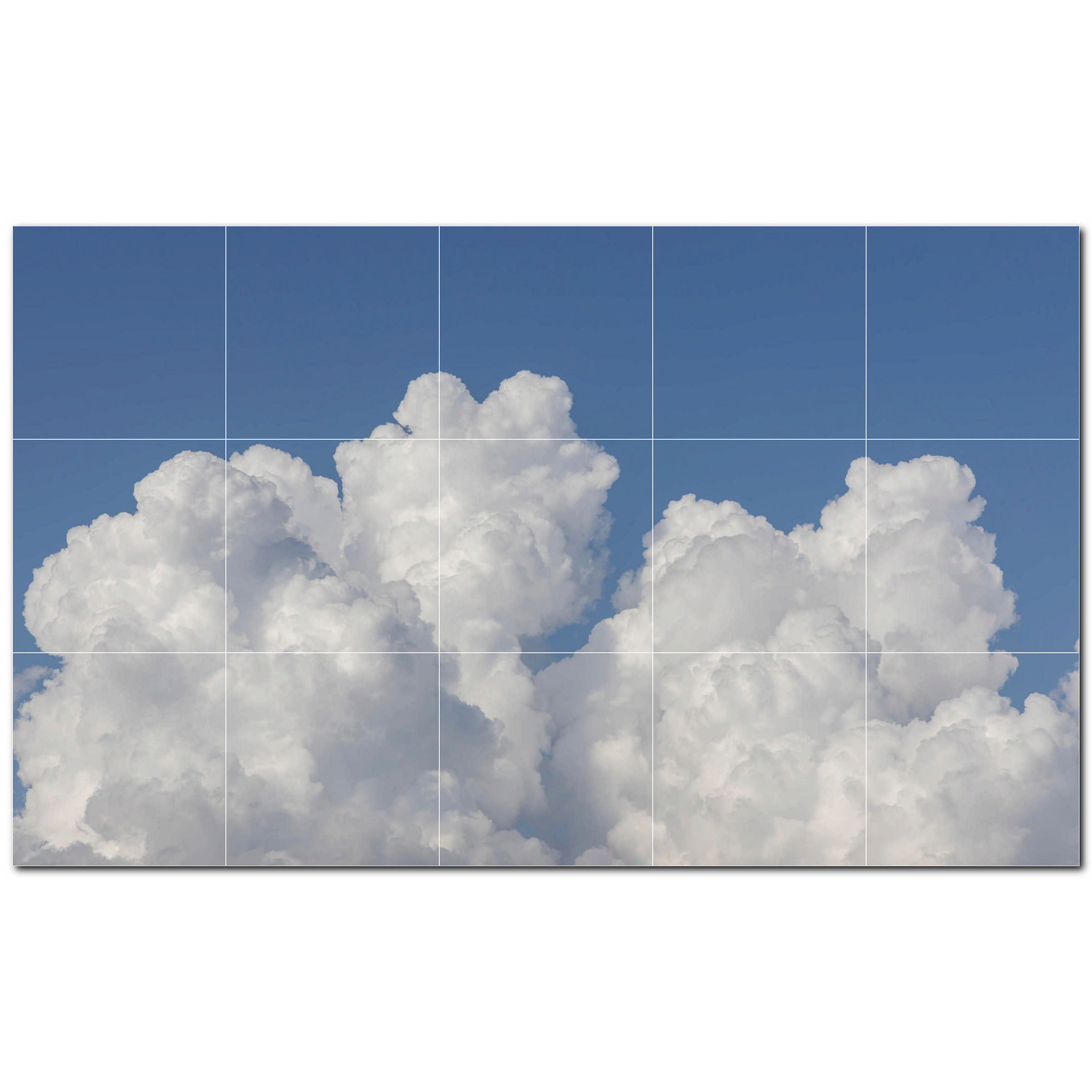 Picture-Tiles.com Clouds Photo 12'' x 12'' Satin Ceramic Decorative ...
