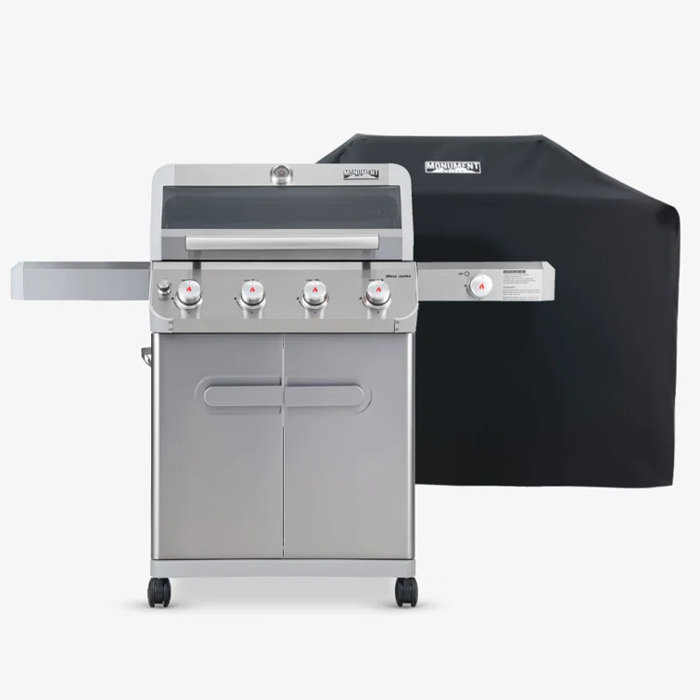 Monument Grills Mesa 405k 4-burner with smoker box Liquid Propane 52000 ...