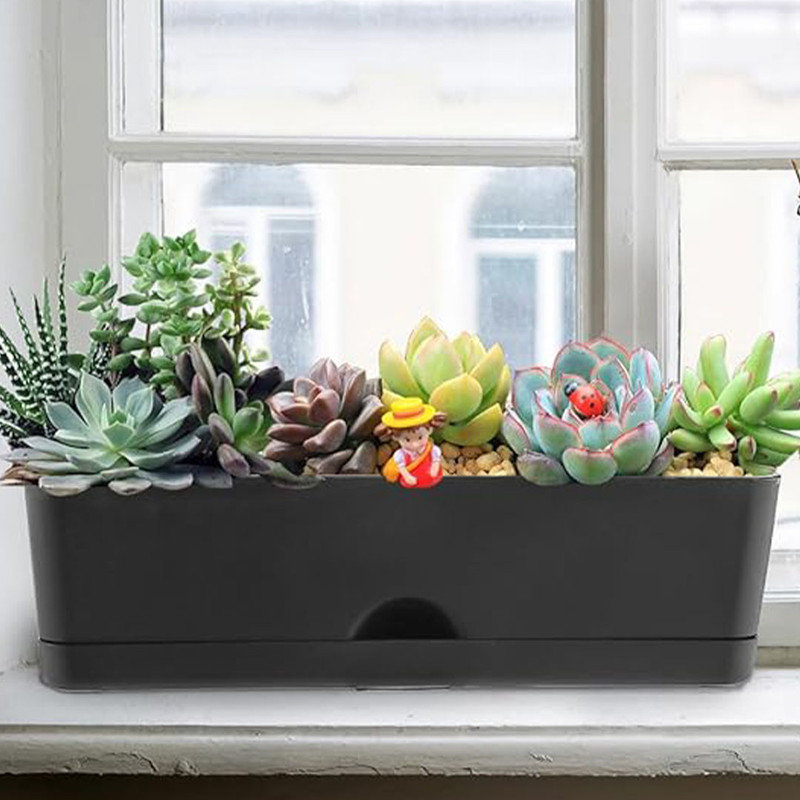 Latitude Run® 5 Pack Window Boxes Planters 16 Inches Rectangular ...