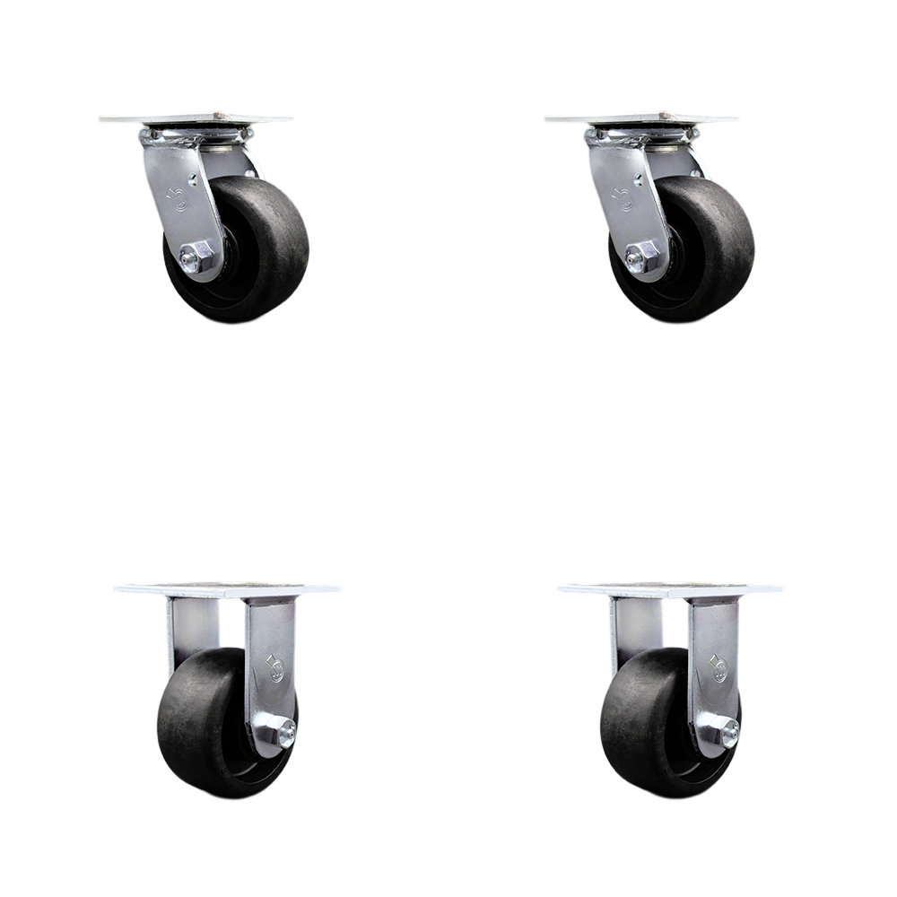 Service Caster 4 Piece Glass Filled Nylon Caster Set | Wayfair