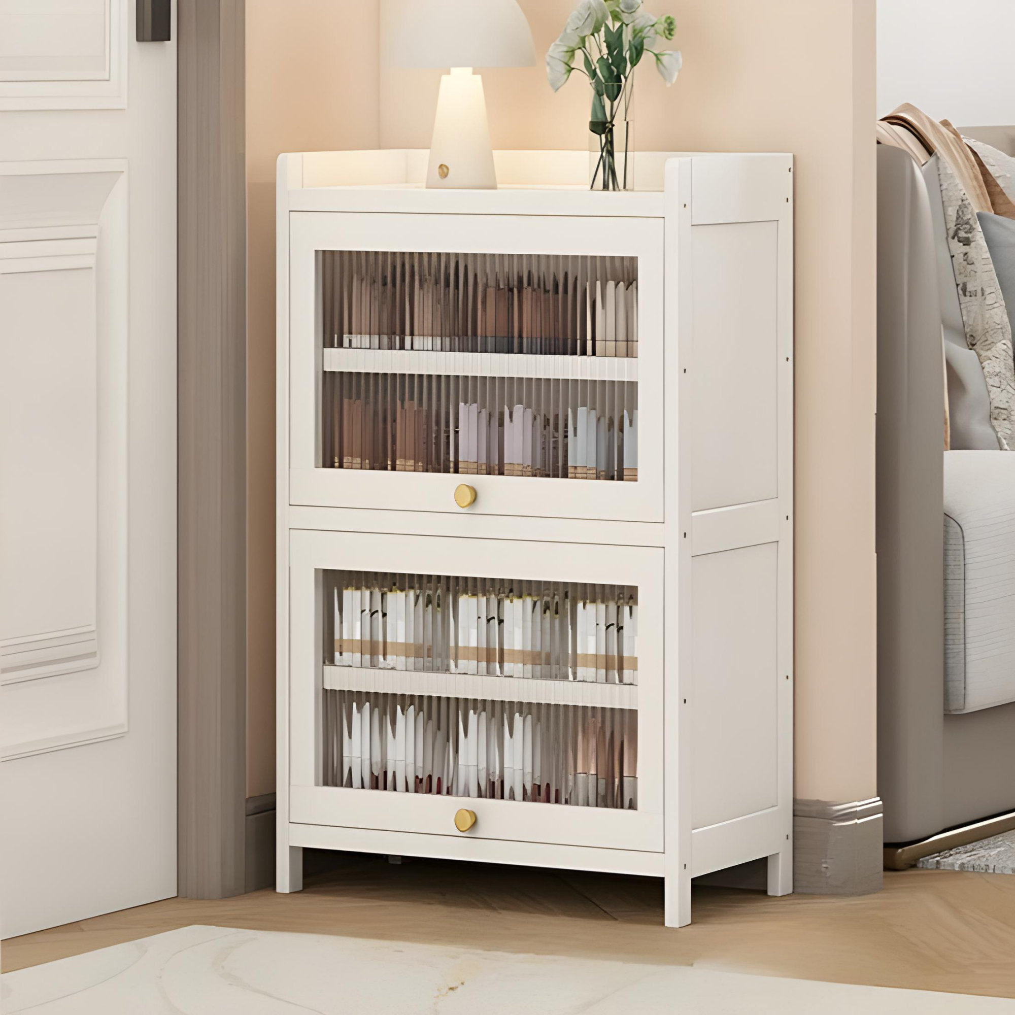 Hokku Designs Large Capacity Entry Door Bamboo Shoe Cabinet For ...