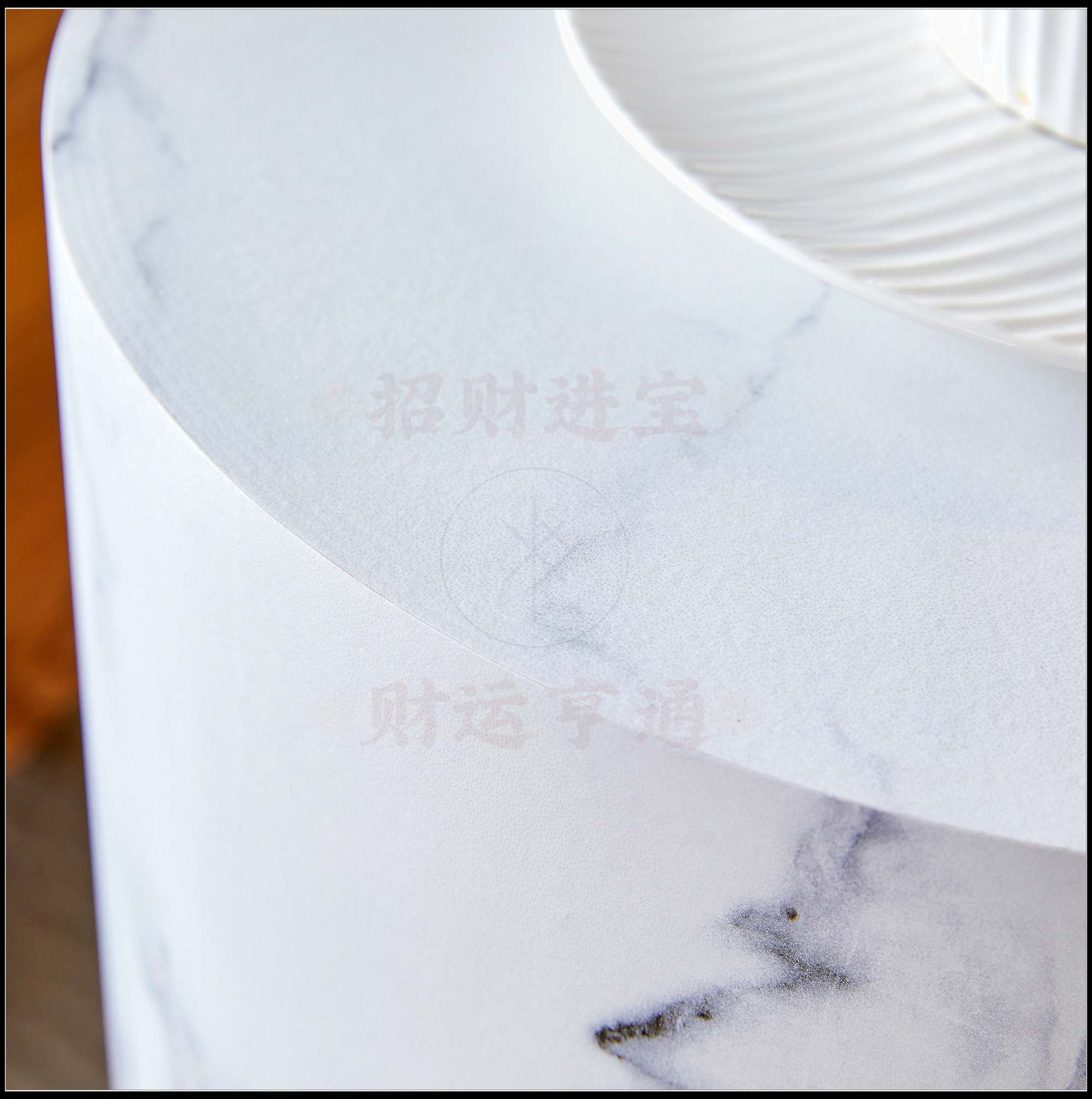 Ivy Bronx Set of Three Cylinder Marble-Patterned MDF Coffee Tables ...