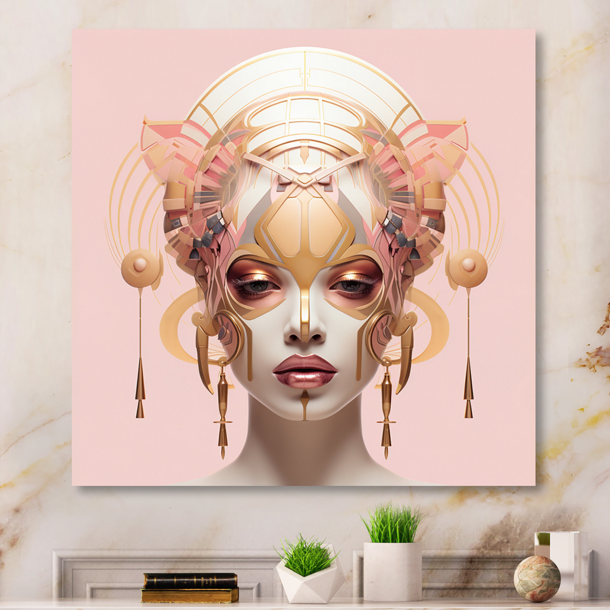 Ebern Designs Futuristic Glam Model In Exquisite Pastel I - Fashion ...