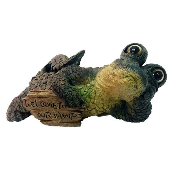 HomeStyles Whimsical "Welcome to Our Swamp" Sign Gator the Alligator ...