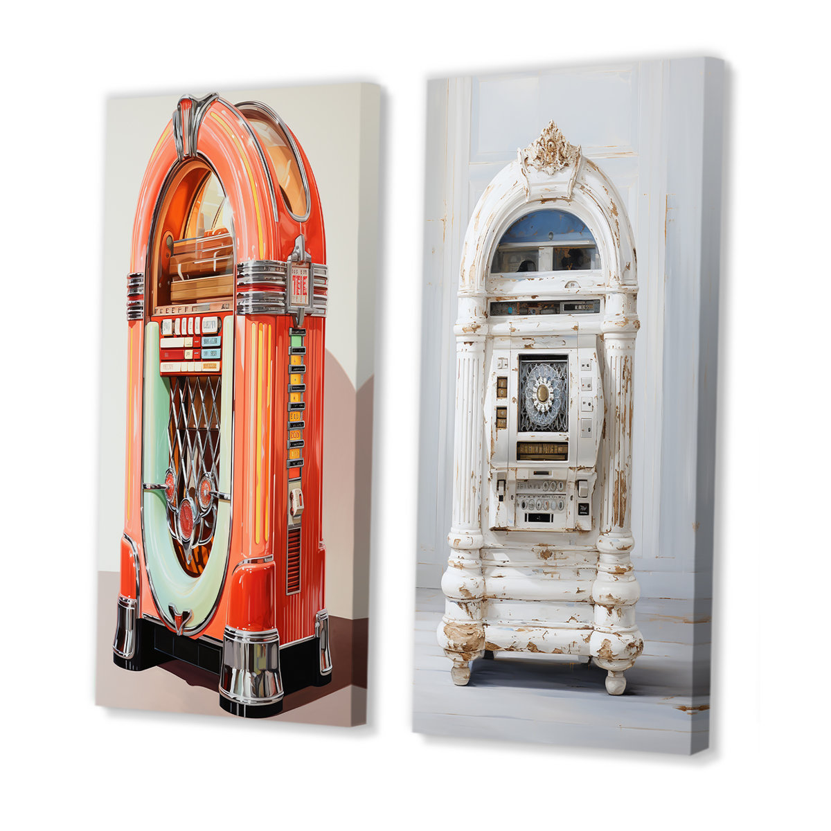 Lark Manor™ Minimalist Jukebox Melodies II - Jukeboxes Wall Decor Set ...