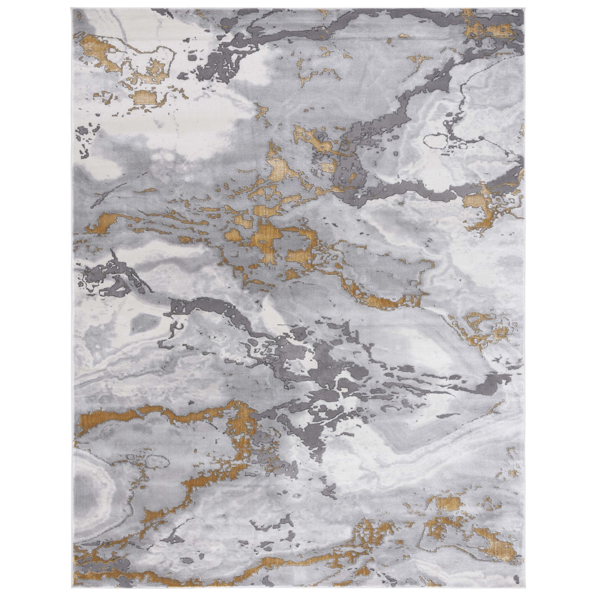 Willa Arlo™ Interiors Hadlock Dewey Abstract Grey/Gold Area Rug ...