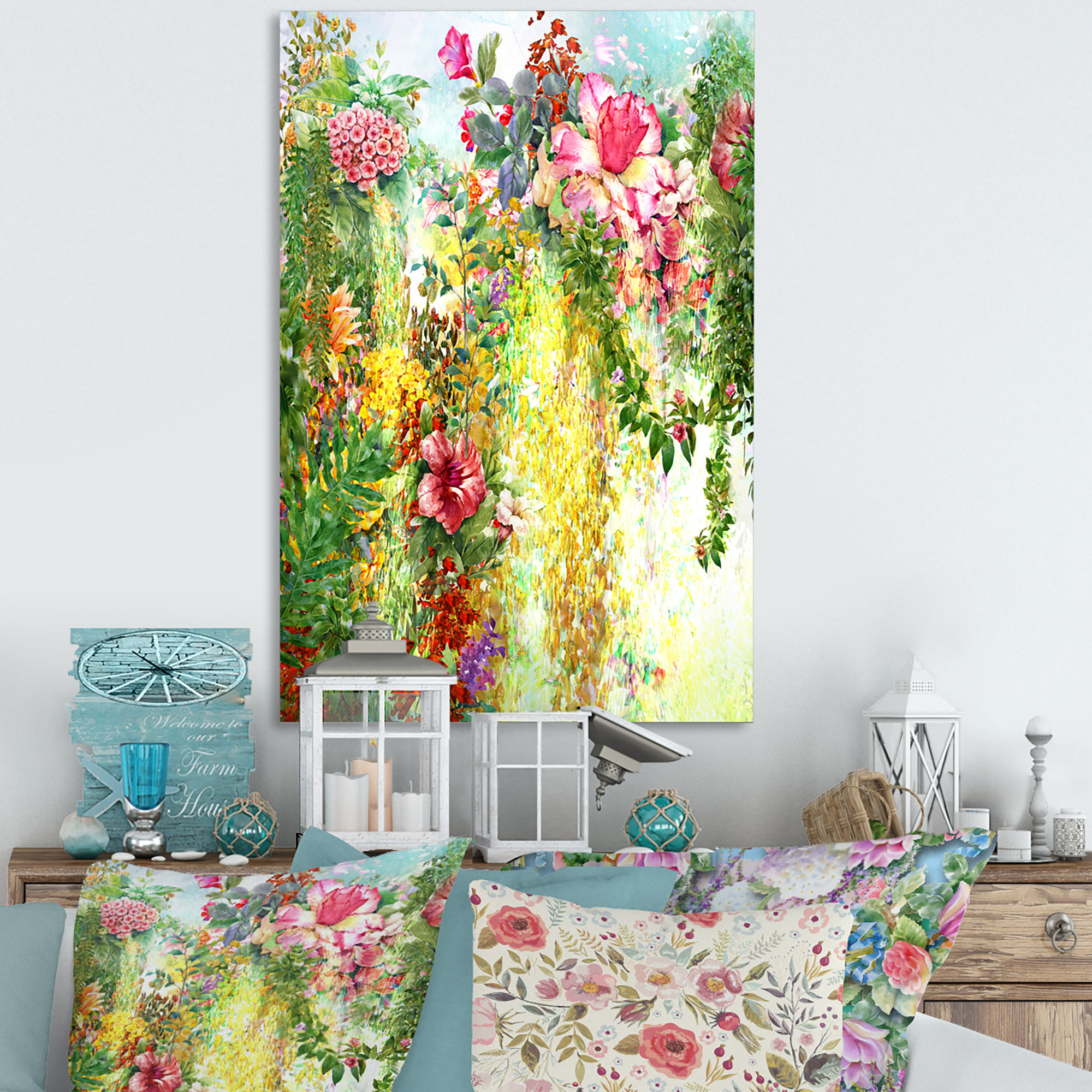 Bay Isle Home™ Modern Red And Green Summer Garden IV - Traditional ...