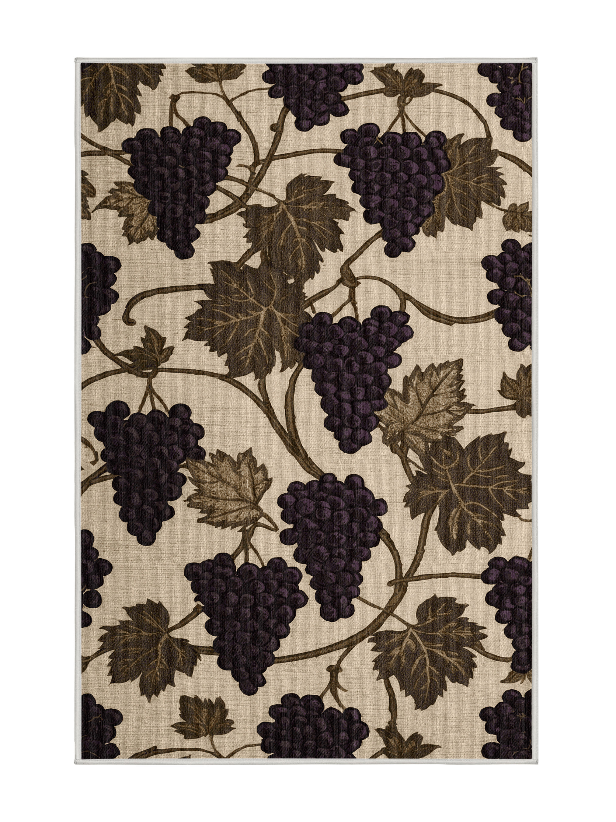 One Allium Way® Washable Grape Delaware Fruits Area Rug | Wayfair
