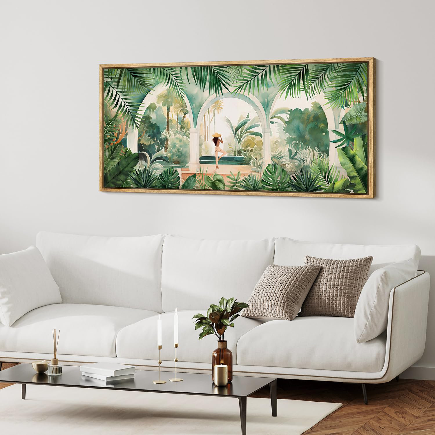 IDEA4WALL Tropical Palm Tranquil Archway Garden View Lush Tropical ...