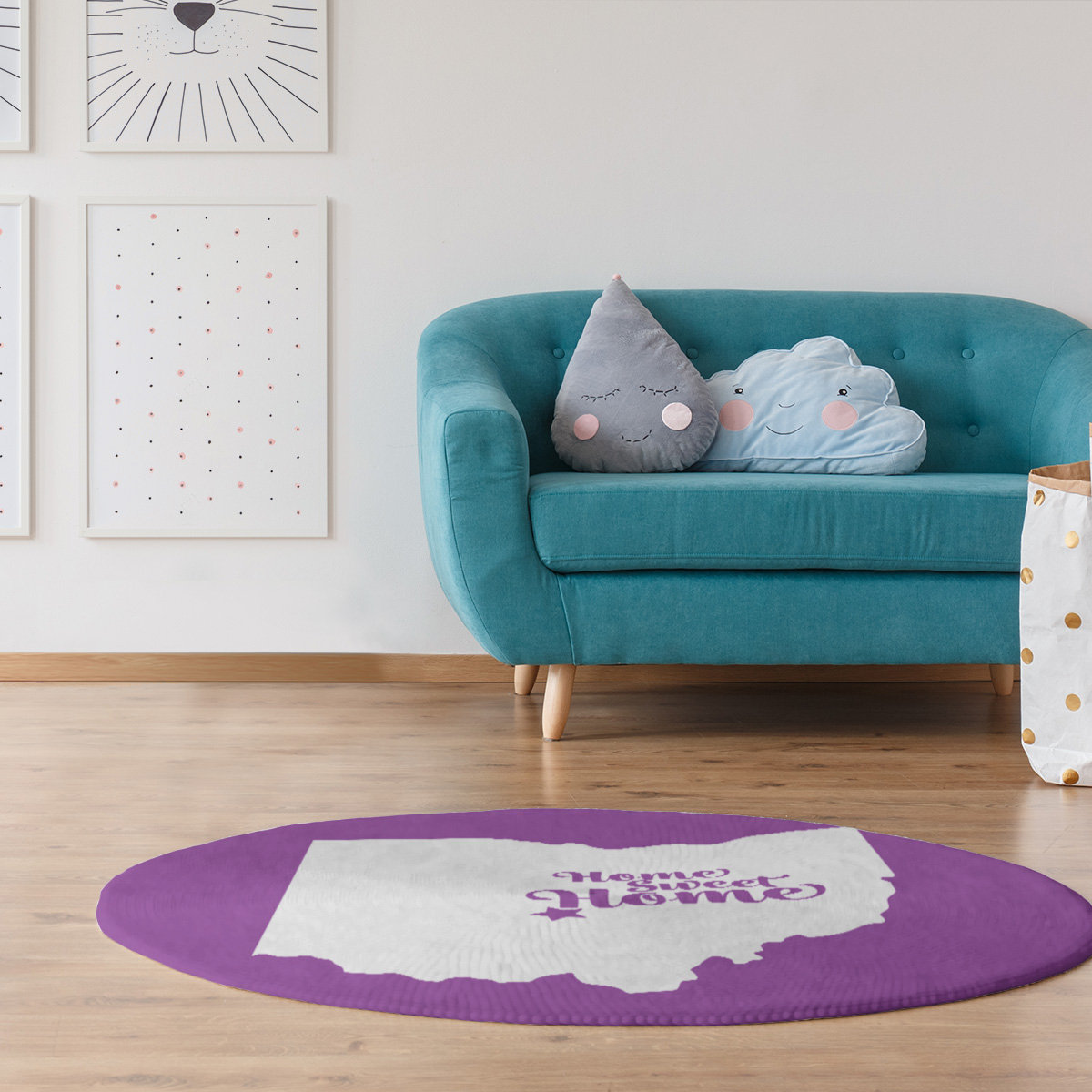 East Urban Home Home Sweet Columbus Poly Chenille Rug | Wayfair