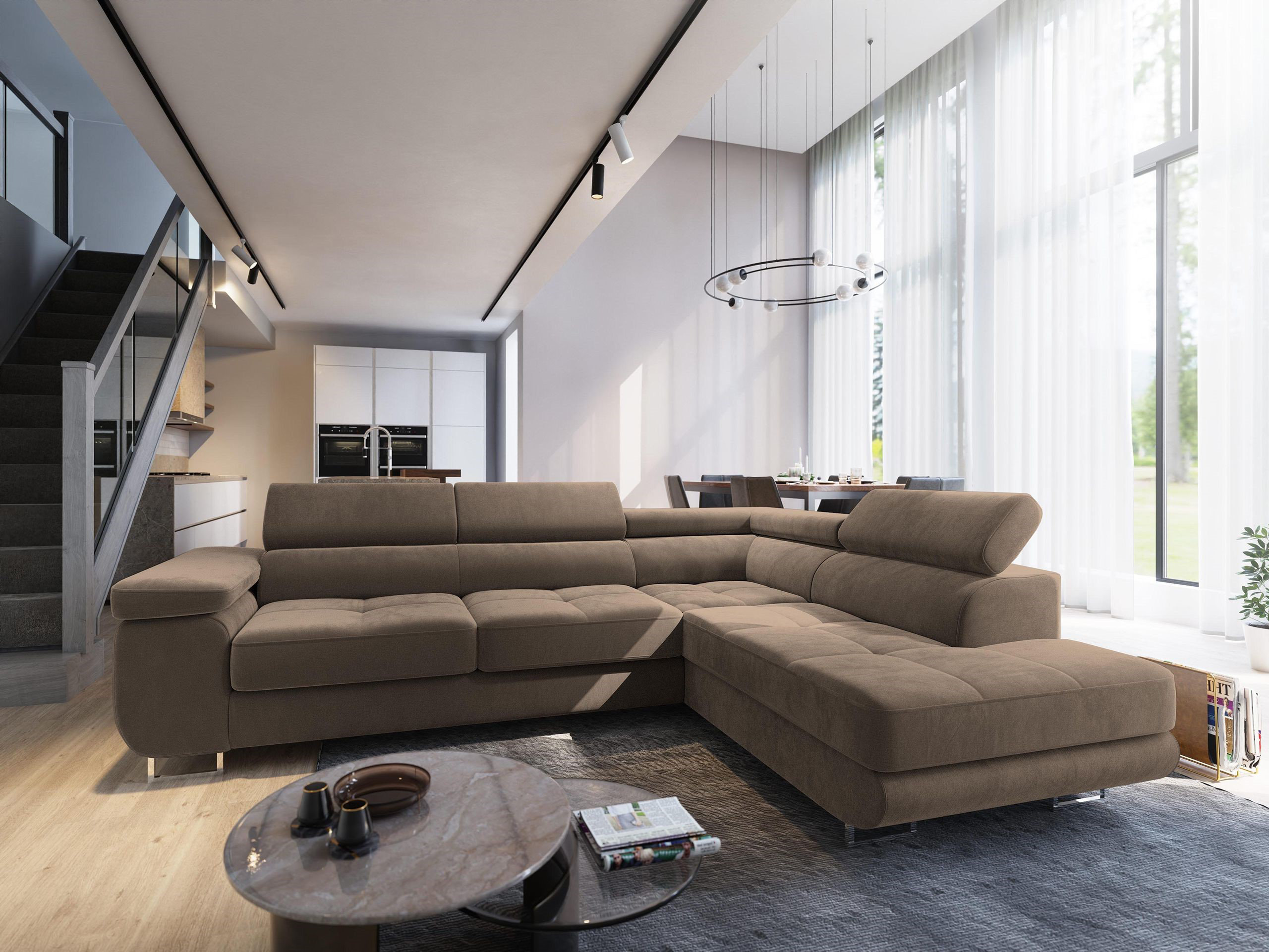 Latitude Run Avorie Upholstered CornerSectional | Wayfair.co.uk