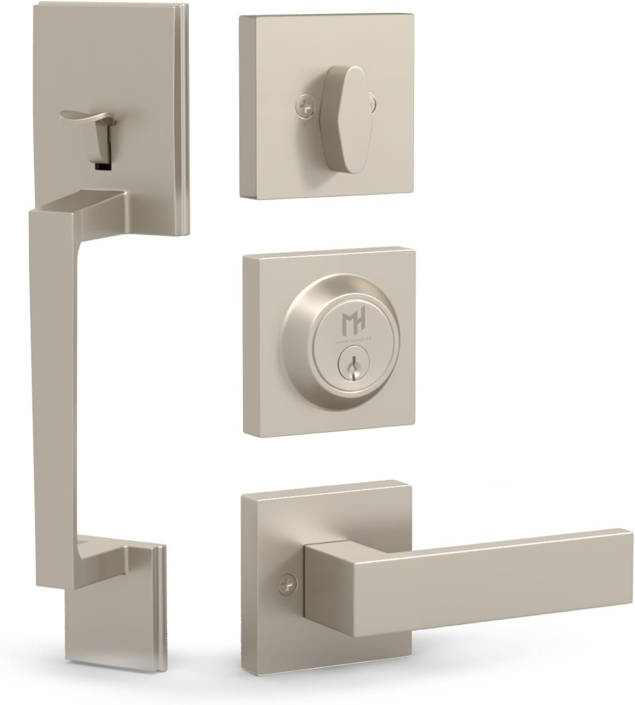 Mega Handles TOBELLE SQUARE Door Lock, Keyless Interior Door Handle Set ...