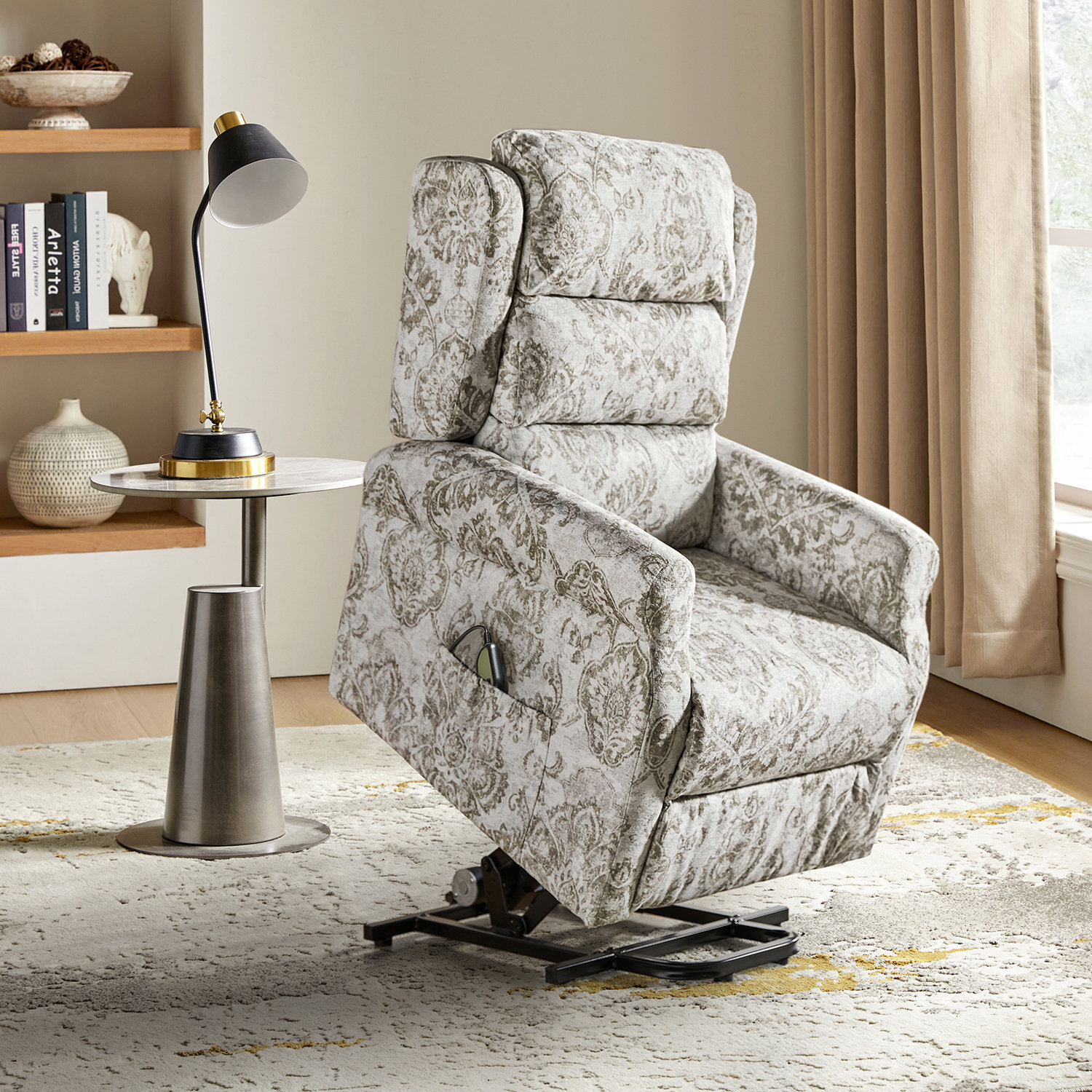 Lark Manor™ Antonanzas Floral Print Lift Assist Power Recliner with ...