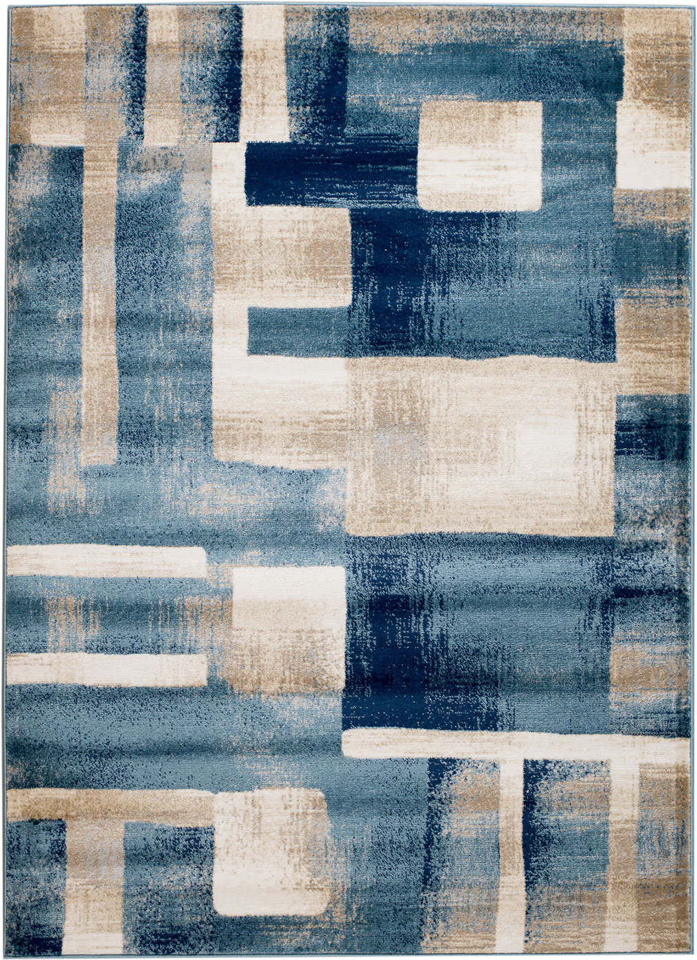 Ebern Designs Sawyer Geometric Light Blue Area Rug & Reviews | Wayfair