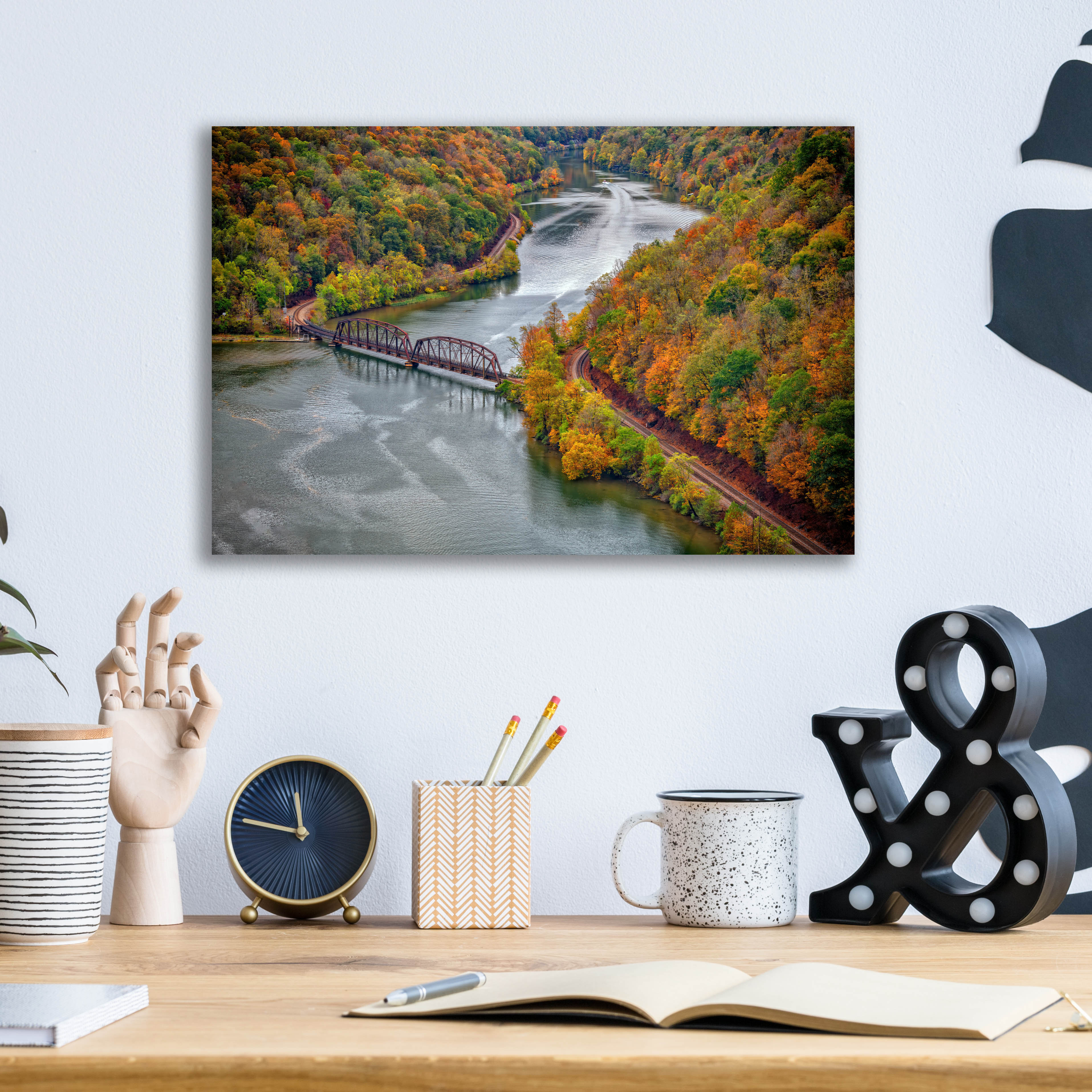 Millwood Pines 'Hawks Nest Bridge' by Rick Berk Acrylic Glass Wall Art ...