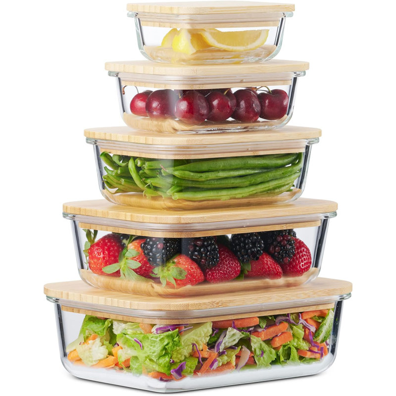 Prep & Savour Dhara Glass Food Storage Container "& Reviews" | Wayfair