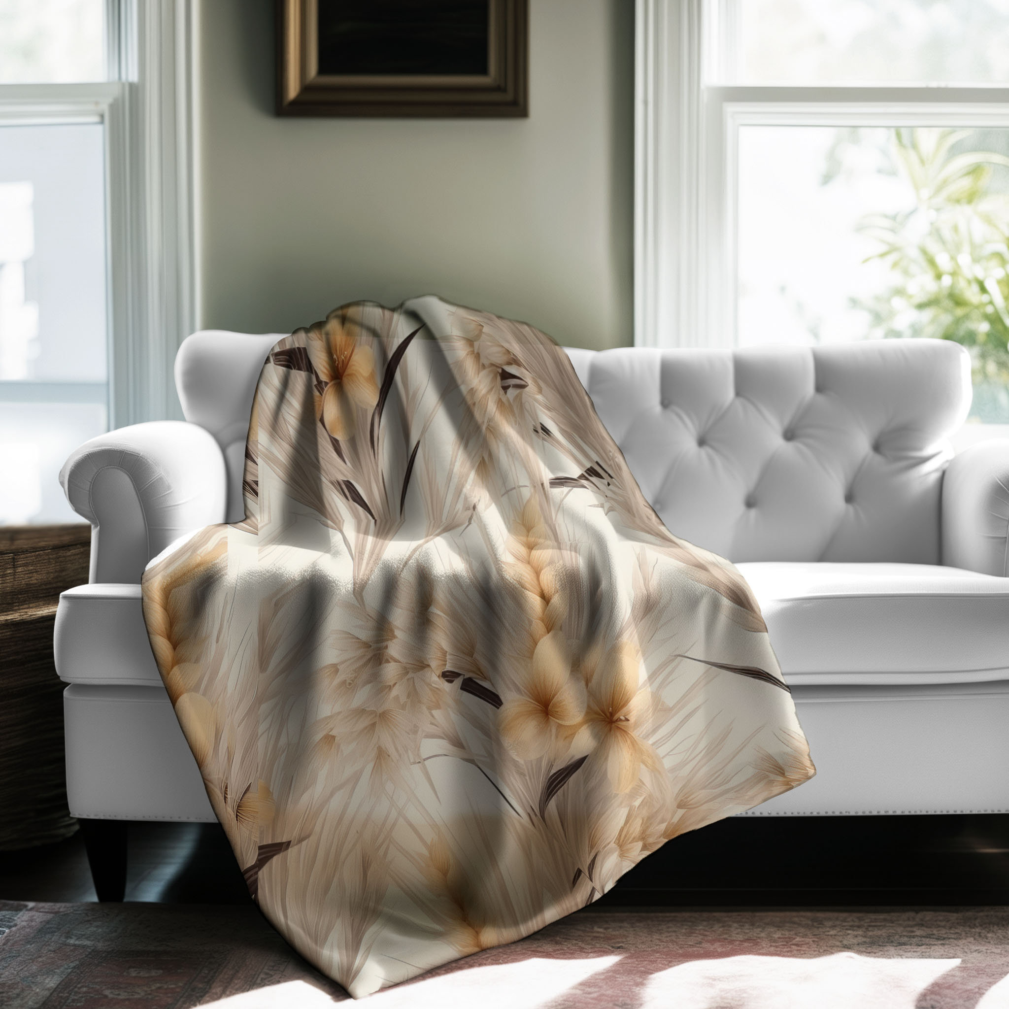 MentionedYou Serene Plume Symphony - 1 Piece Premium Sherpa Bla Throw Blanket | Wayfair