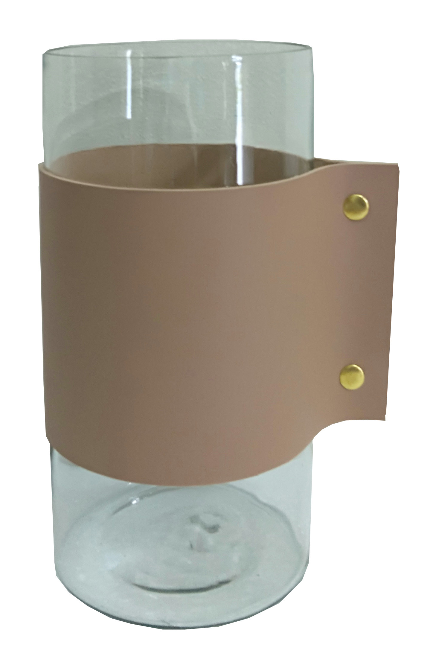 AllModern Lg. Glass And Leather Wrapped Vase/Hurricane 5"Dia - Wayfair ...