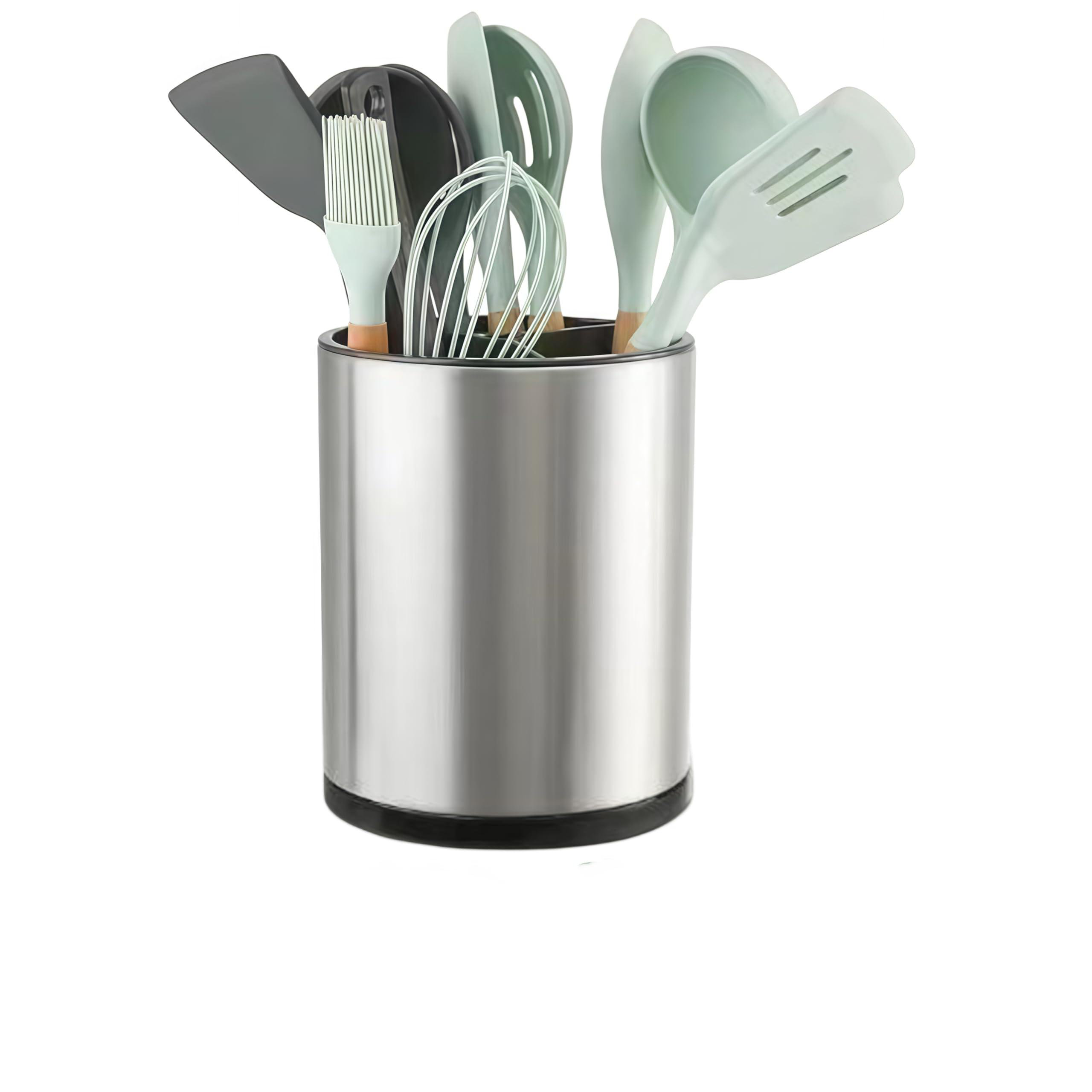 Prep & Savour 360° Rotating Stainless Steel Storage Cooking Utensil ...