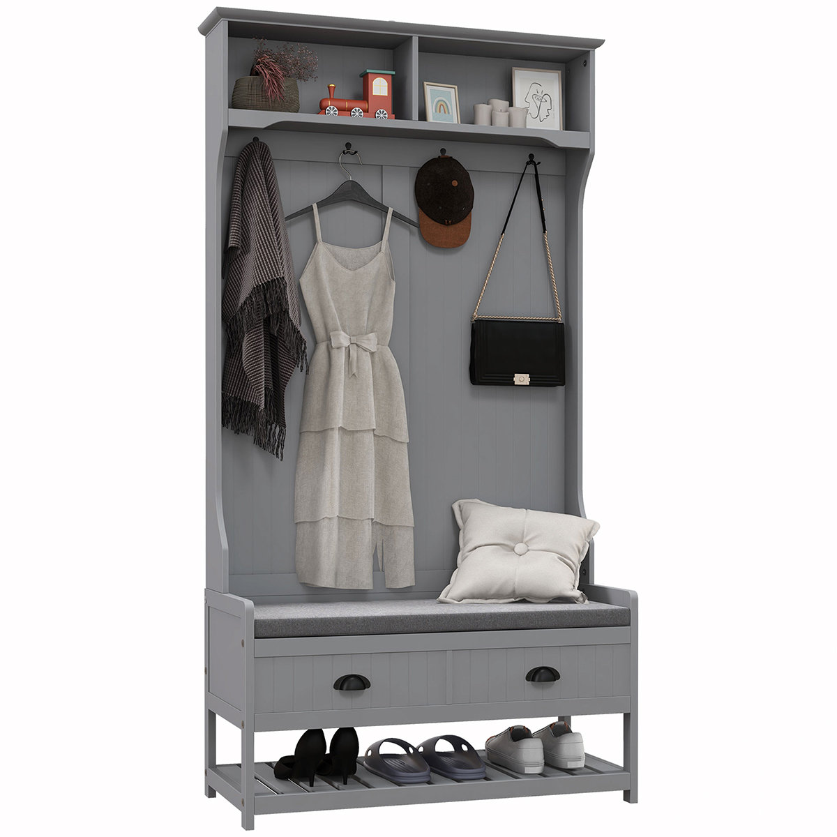 lonloo pati Versatile Hallway Organizer with Multiple Functions and ...