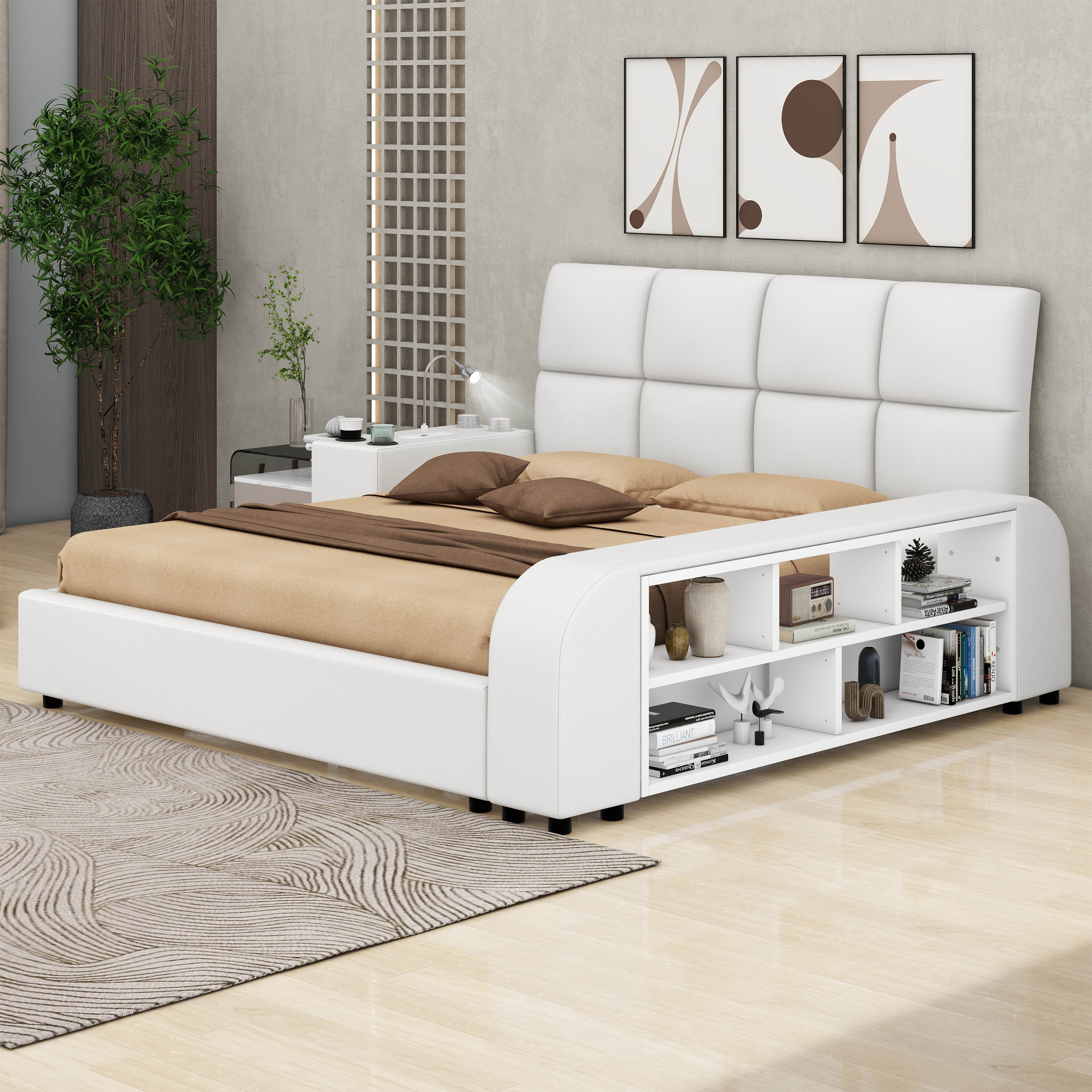 Red Barrel Studio Jemmah Vegan Leather Panel Storage Bed - Wayfair Canada