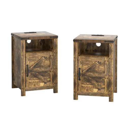 Rustic / Lodge Nightstands You'll Love | Wayfair